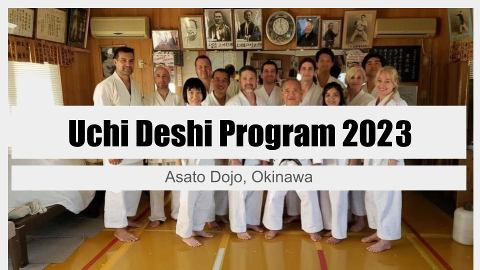 Uchi Deshi program - 1 month+ karate study in Okinawa - Asato Dojo 安里道場